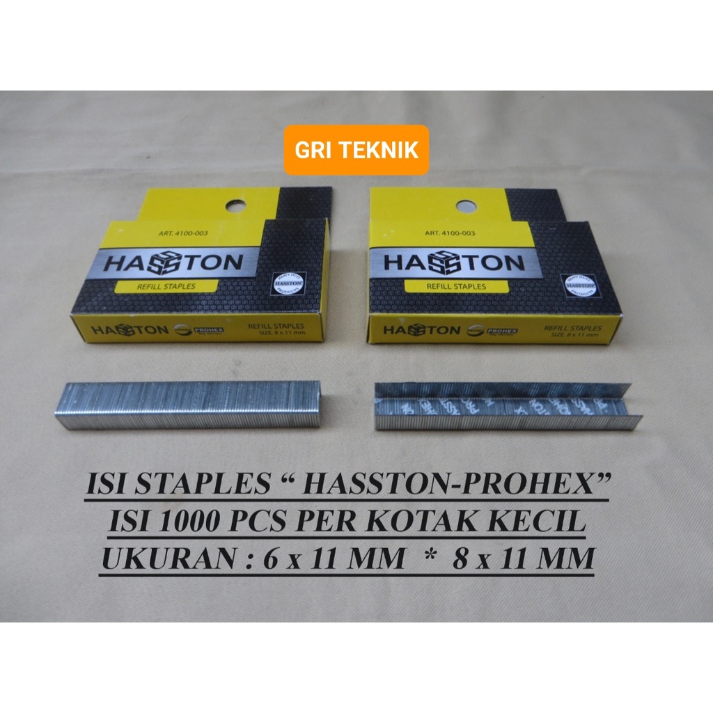 Jual ISI STAPLES HASSTON UKURAN 6 X 11 MM DAN 8 X 11 MM / ANAK STAPLES ...