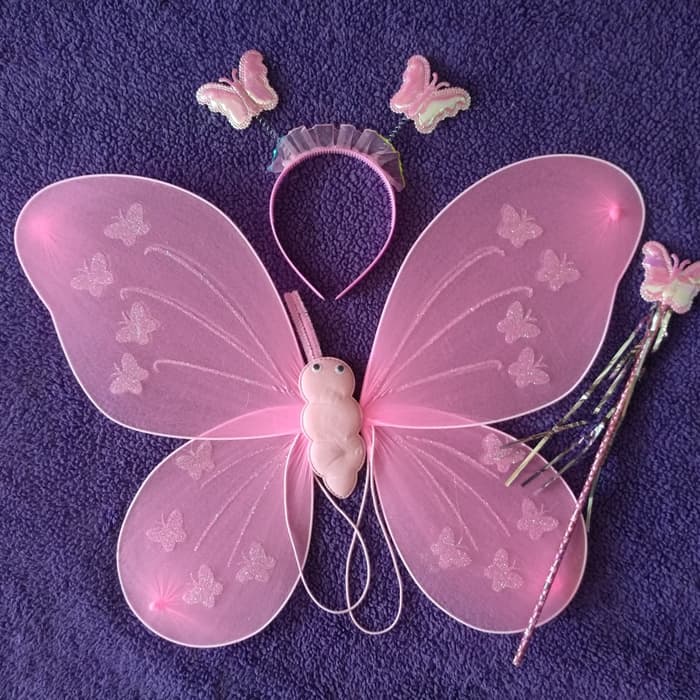 Jual SAYAP PERI + TONGKAT + BANDO MAINAN ANAK PEREMPUAN | Shopee Indonesia