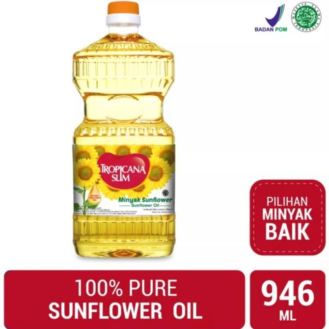 Jual SUNFLOWER OIL TROPICANA SLIM MINYAK BUNGA MATAHARI 964ML | Shopee ...