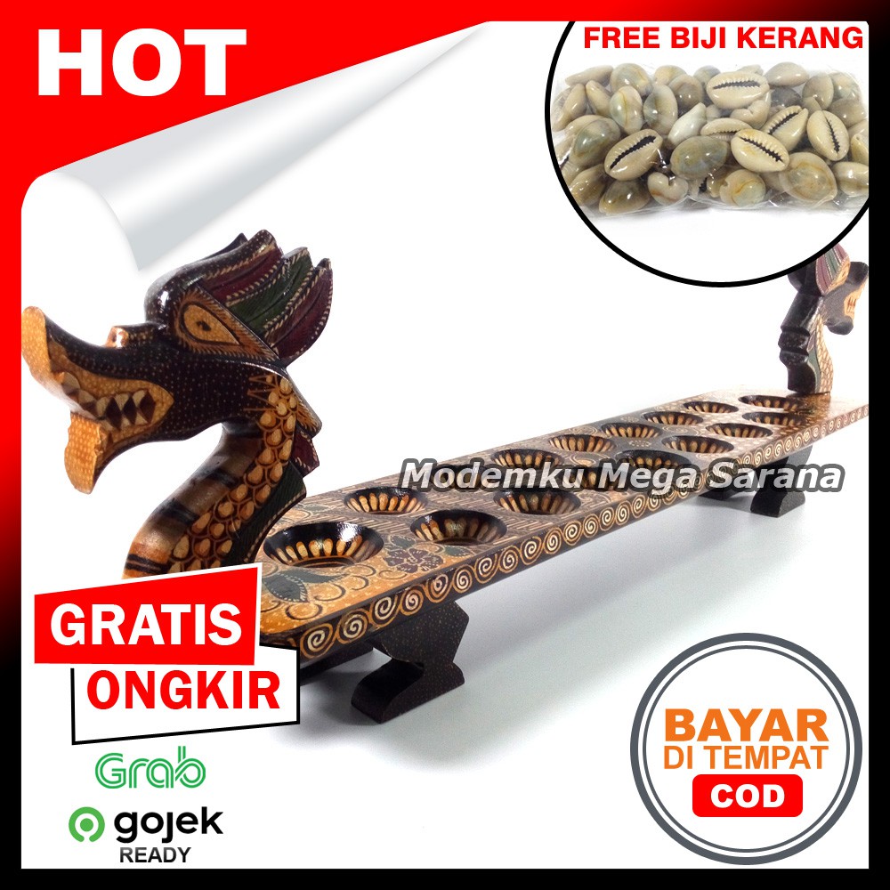 Jual Congklak Dakon Kayu Batik Naga 16 Lubang 70x15x23 cm | Shopee ...