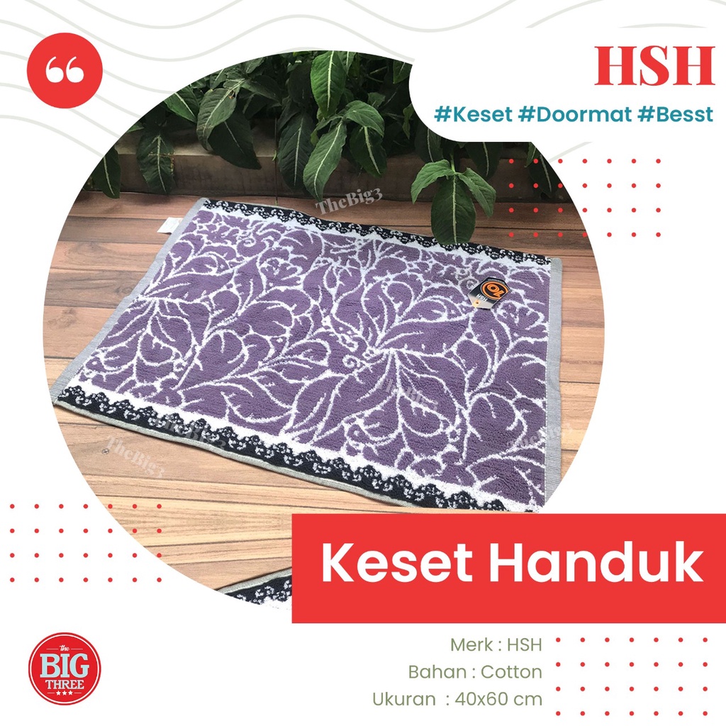 Jual HSH Keset Handuk 60x40 cm motif minimalis strip daun abstrak ...