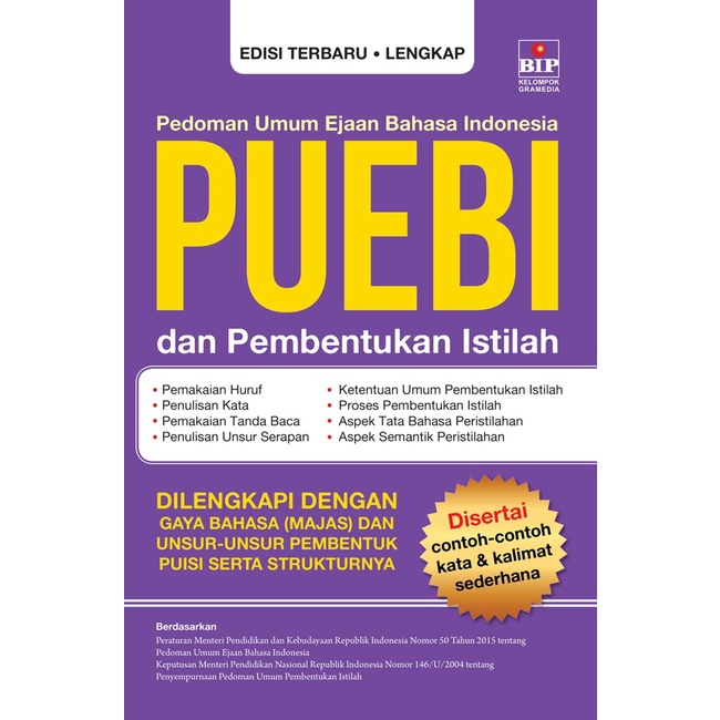 Jual Gramedia Palembang - Pedoman Umum Ejaan Bahasa Indonesia (Puebi) Dan Pembentukan Istilah ...