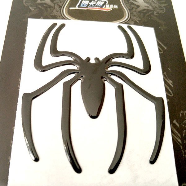 Jual Stiker Mobil Laba-Laba Logo Spiderman Hitam isi 2pcs | Shopee ...