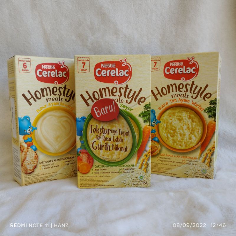 Jual Nestle Cerelac Homestyle Bubur tim sayur ayam wortel ayam bawang ...