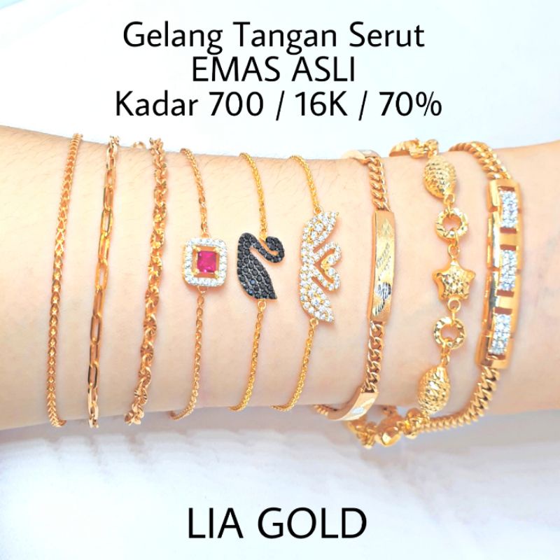 Jual Gelang Tangan EMAS ASLI Kadar 700 / 16K (TOKO MAS LIA GOLD BEKASI ...