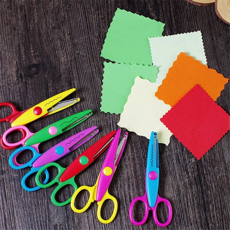 Jual 6 buah gunting gerigi, 6 pcs gunting gerigi, DIY 6Pcs scissors zig ...