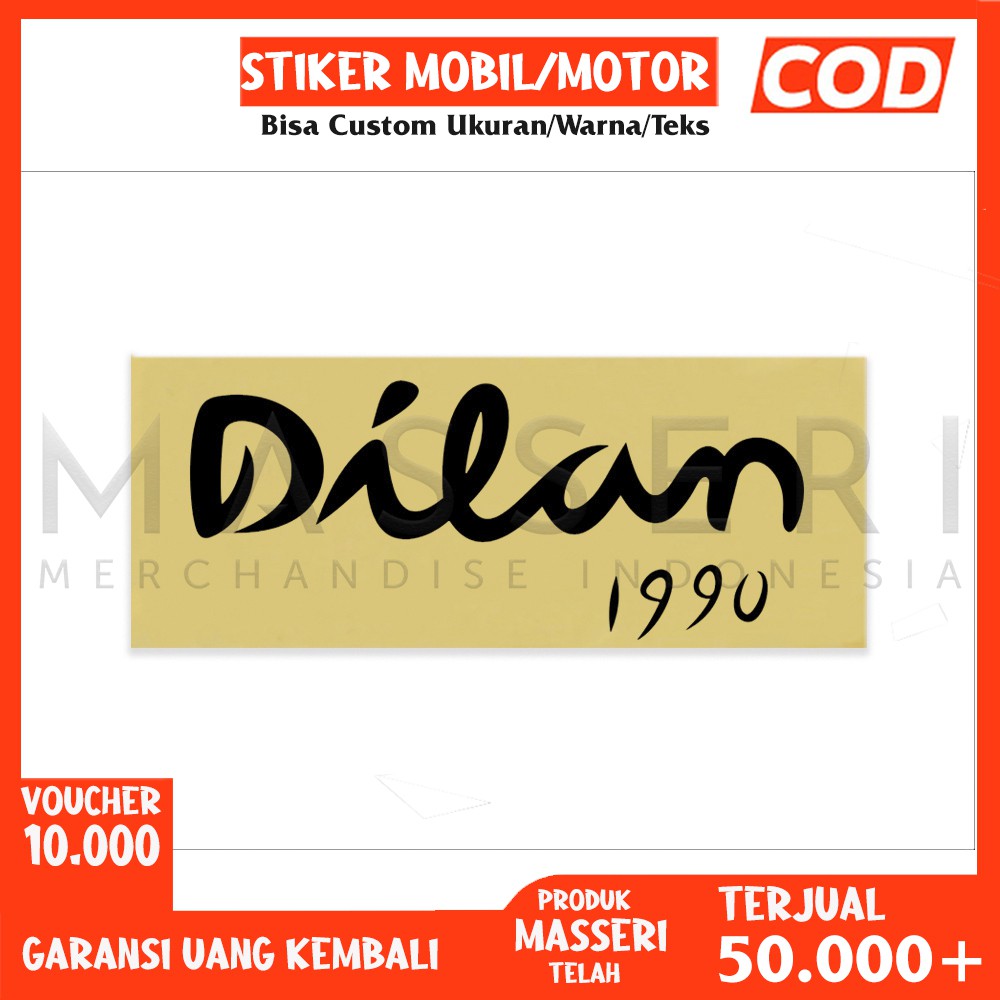 Jual Masseri - Stiker Dilan Sticker Motor Sticker Helm Ukuran 8cm ...