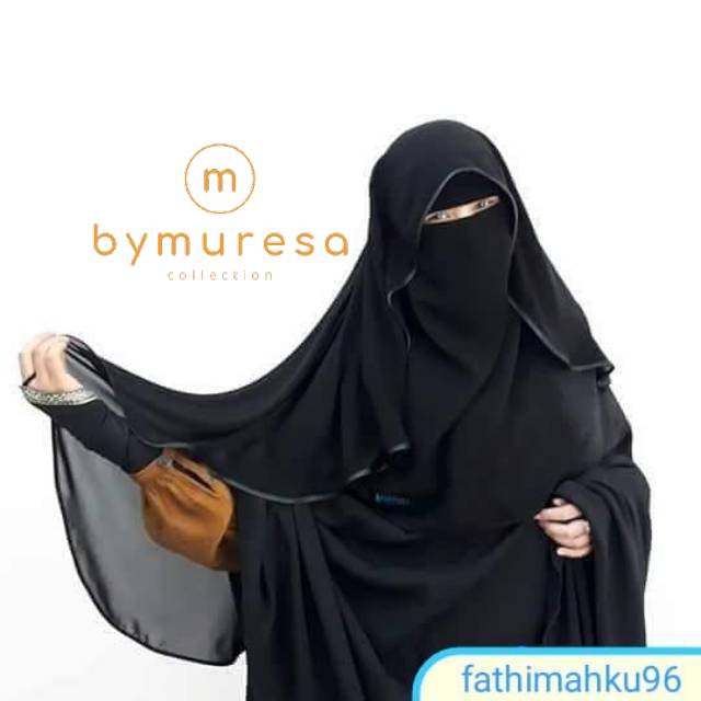 Jual Bymuresa Purdah Butterfly/Bandana/cadar/Niqab Butterfly 2 lapis ...