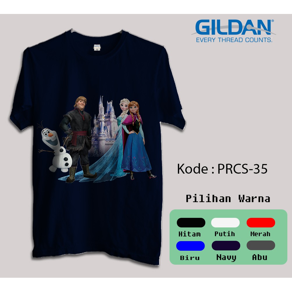 Jual KAOS SOFTSTYLE, BAJU ATASAN ANAK DAN DEWASA - Kartun komik Film Disney Frozen, putri Elsa ...