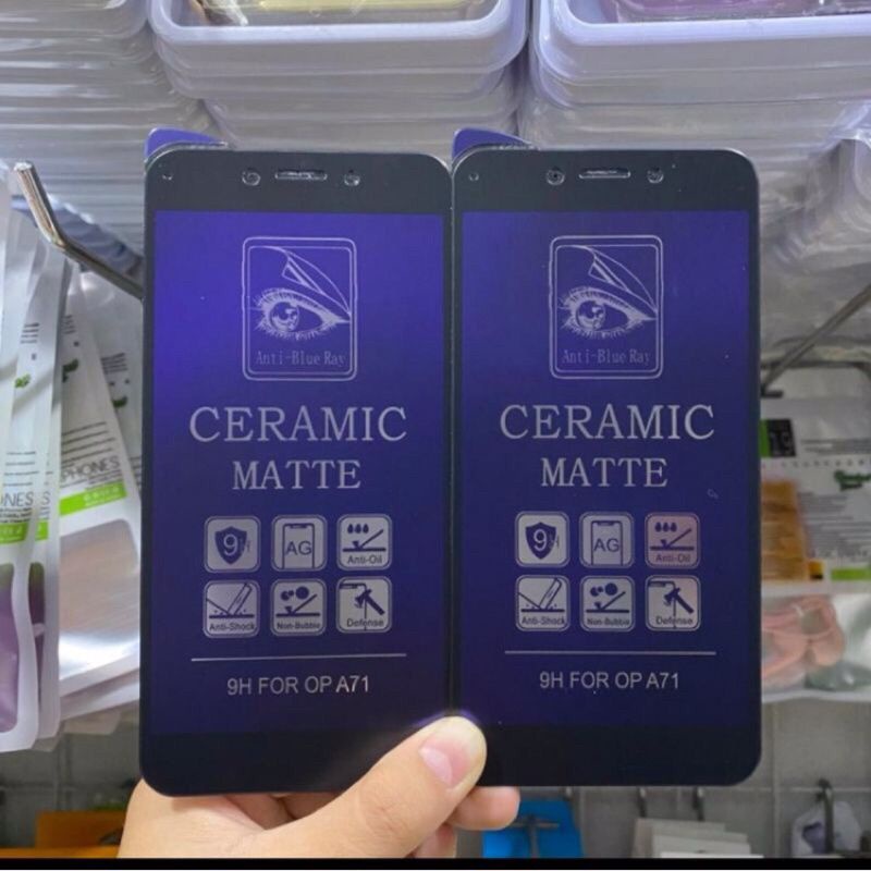 Jual Tempered Glass Keramik Matte Blue Anti Radiasi Glare Minyak Full ...
