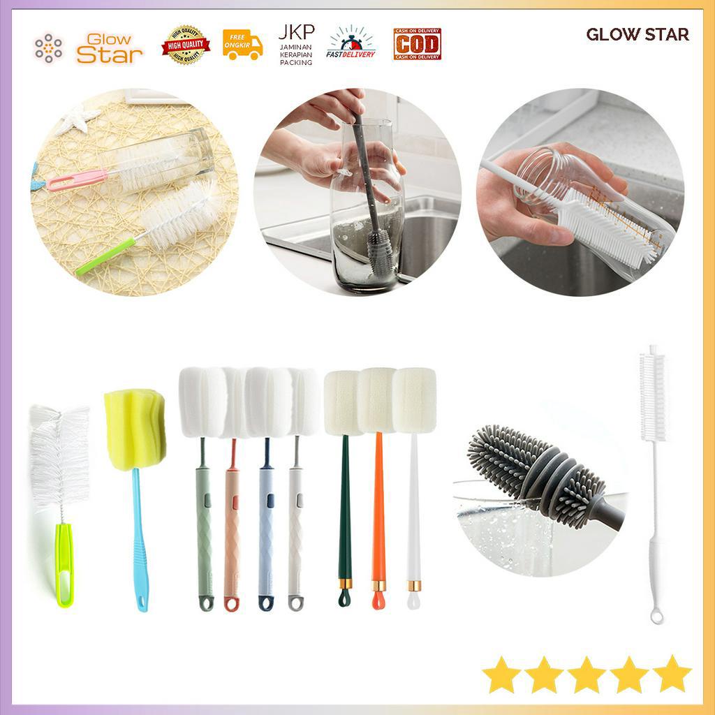 Jual Gosokan Pembersih botol susu Gelas Sikat dan Peralatan Makan Bayi Silicone Brush Busa Kawat ...