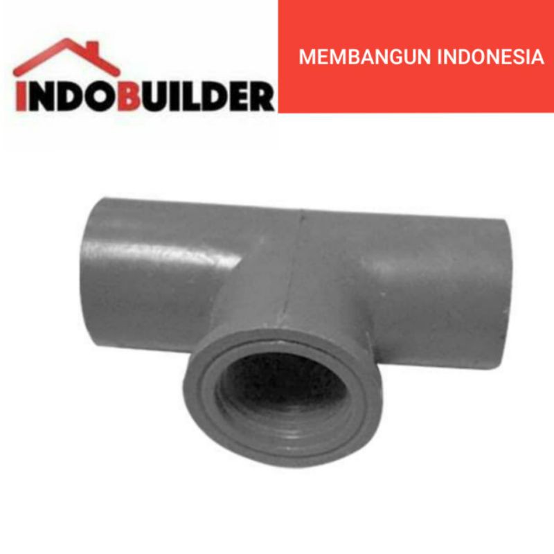 Jual TEE DRAT DALAM PVC 1/2 INCH AW TEBAL | Shopee Indonesia