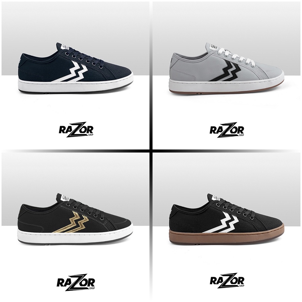 Jual Sepatu Geoff Max Original Carlos Black Gum Gold Grey Navy White ...