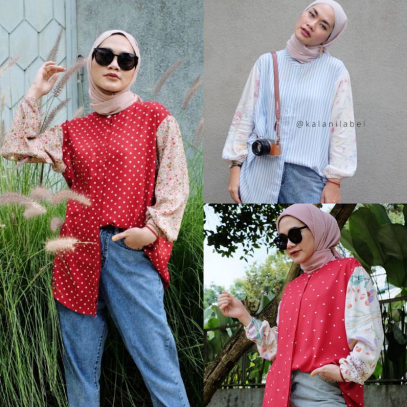 Jual Miyasa denim white & Miyasa Ruby By Kalani Lebel (Siap Kirim) | Shopee Indonesia