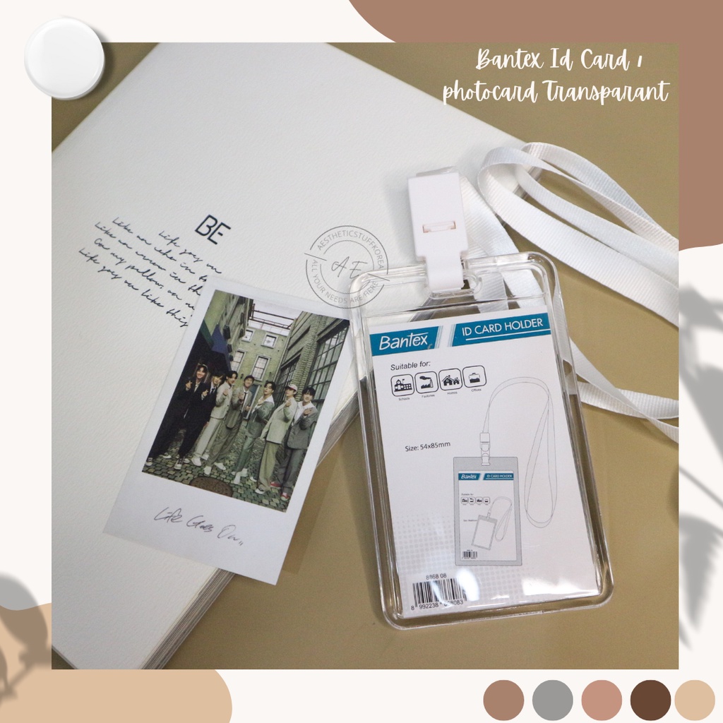 Jual bantex id card clear transparan only clear white color Photocard ...