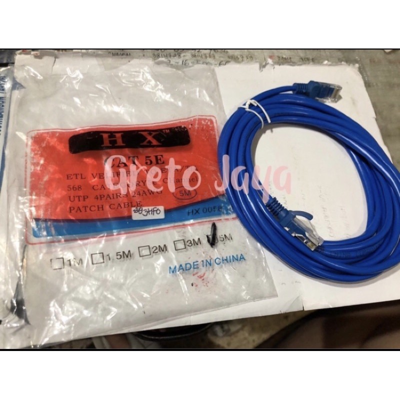 Jual ( 5m ) Kabel LAN Line Komputer Computer Patch Cable 5 Meter UTP ...