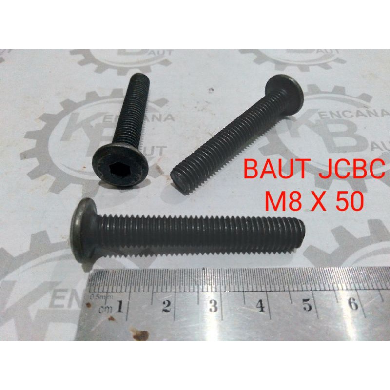 Jual BAUT JCBC M8 X 50 HITAM PANJANG 5 CM KUNCI L5 | Shopee Indonesia
