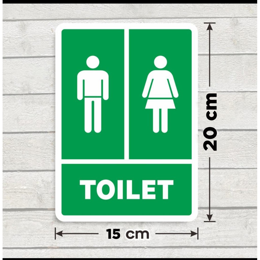 Jual PROMO Stiker Toilet Pria Wanita 15x20CM. TRENDY Logo Rambu k3 ...