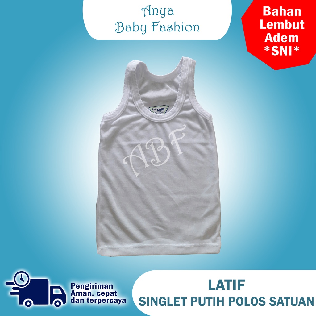 Jual Singlet Anak Satuan Merk LATIF | Singlet Anak Satuan Putih Polos ...