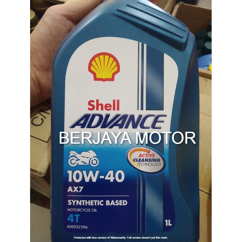 Jual OLI MOTOR / OLI MESIN SHELL ADVANCE AX7 4 TAK 1 LITER / 1 L 10W-40 ...