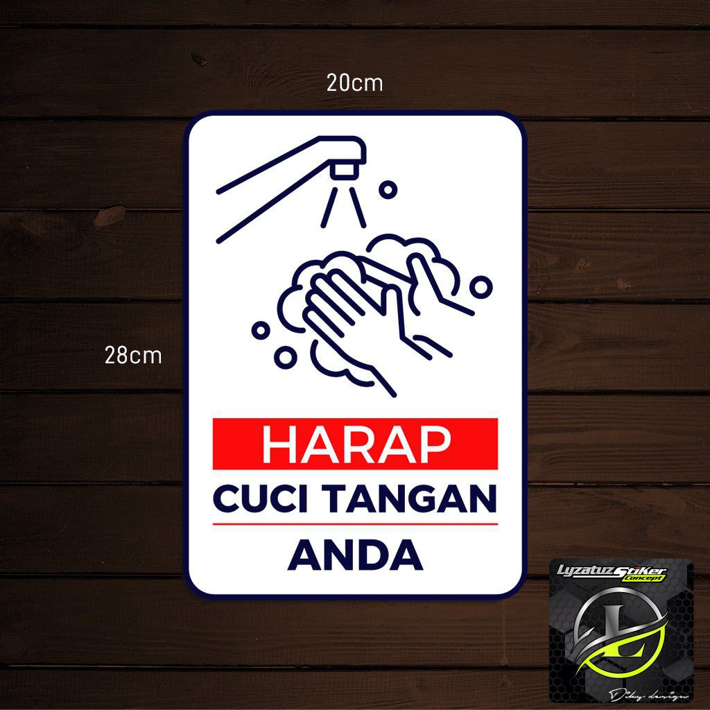 Jual A4 | Stiker Peringatan | Sticker Warning Sign | CUCI TANGAN ...