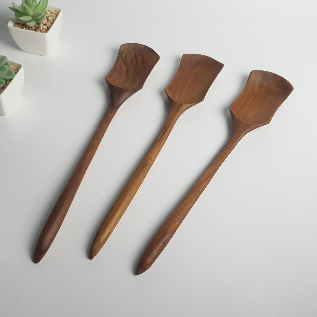 Jual Spatula Kayu jati Panjang 32 cm Sutil Wooden Spatula | Shopee ...