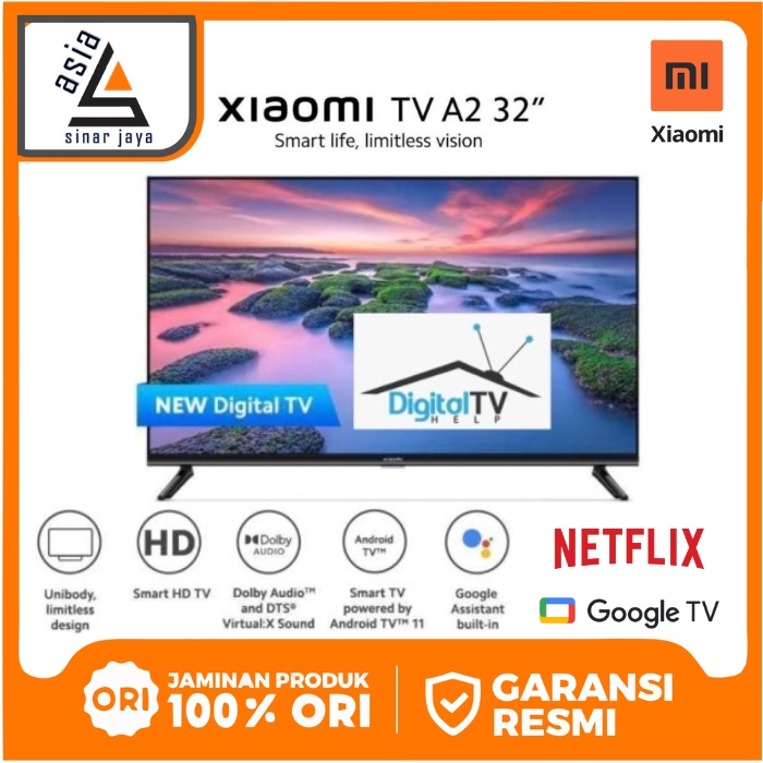 Jual XIAOMI TV A2 32" HD SMART ANDROID 11 DIGITAL TV - L32M7 | Shopee ...
