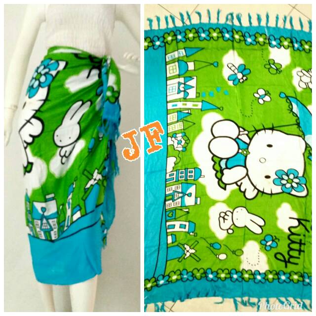 Jual Kain Pantai Bali Hello Kitty | Shopee Indonesia