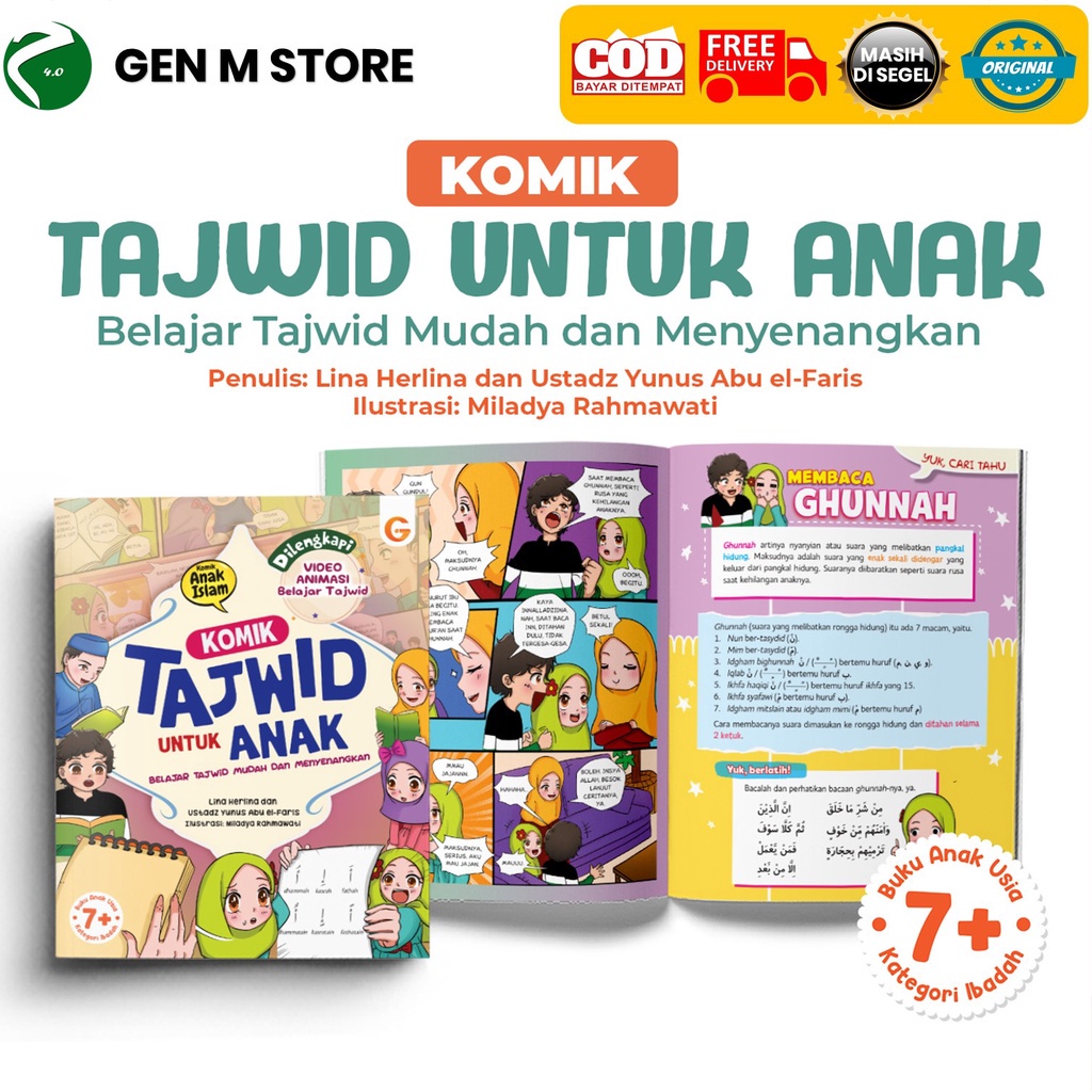 Jual Komik Anak Muslim - Tajwid Untuk Anak Umur Usia 7 Tahun - Komik ...