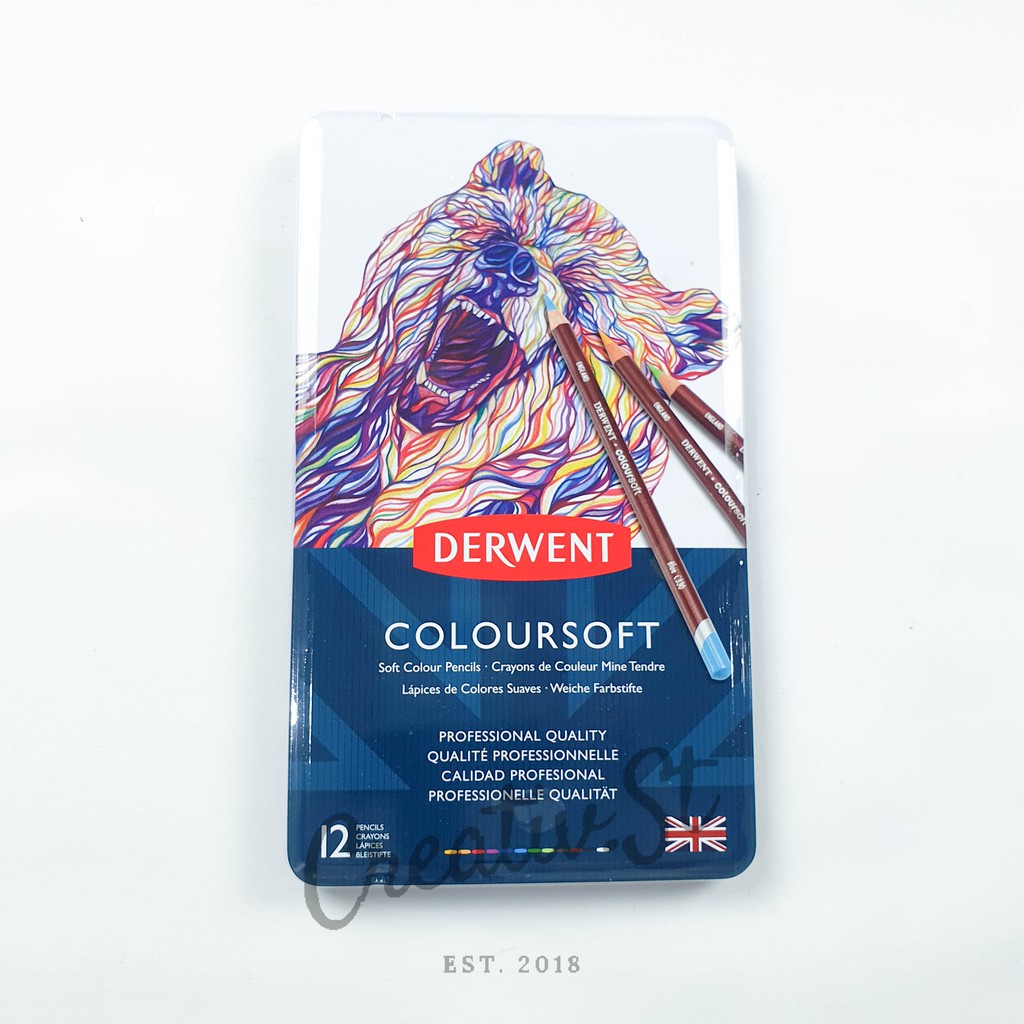 Jual Derwent Colorsoft 12 Tin Case Color Pencil | Shopee Indonesia