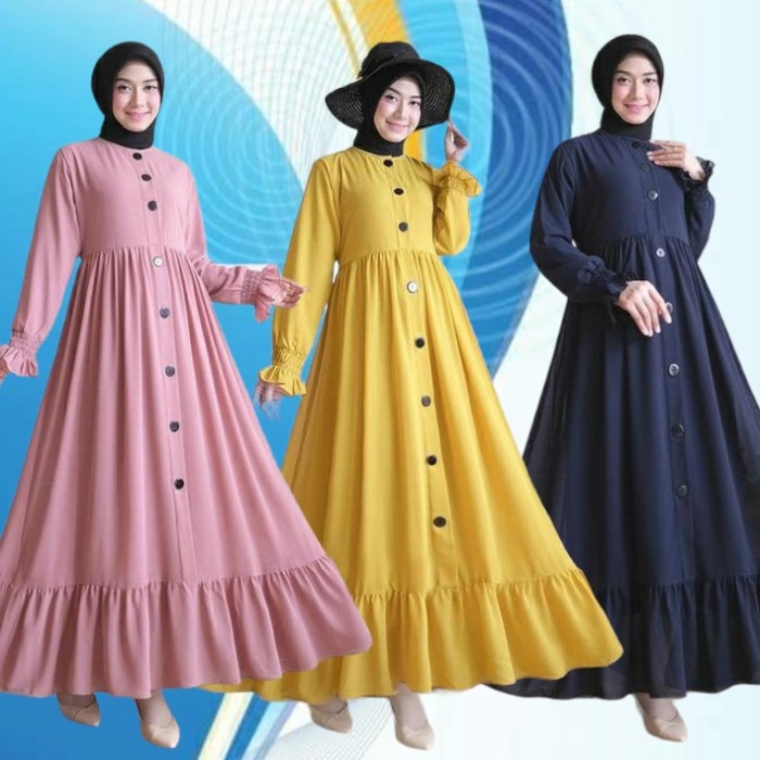 Jual gamis terbaru 2023 lebaran wanita Gamis Terbaru Gamis Remaja ...