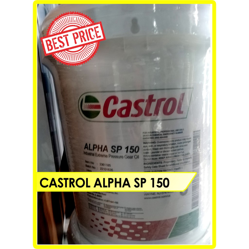 Jual CASTROL ALPHA SP 150 ( OLI GEAR ISO VG 150 ) | Shopee Indonesia
