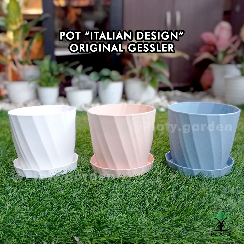 Jual Pot Gessler Twist Italian Design | Original Gessler | Pot Bunga ...