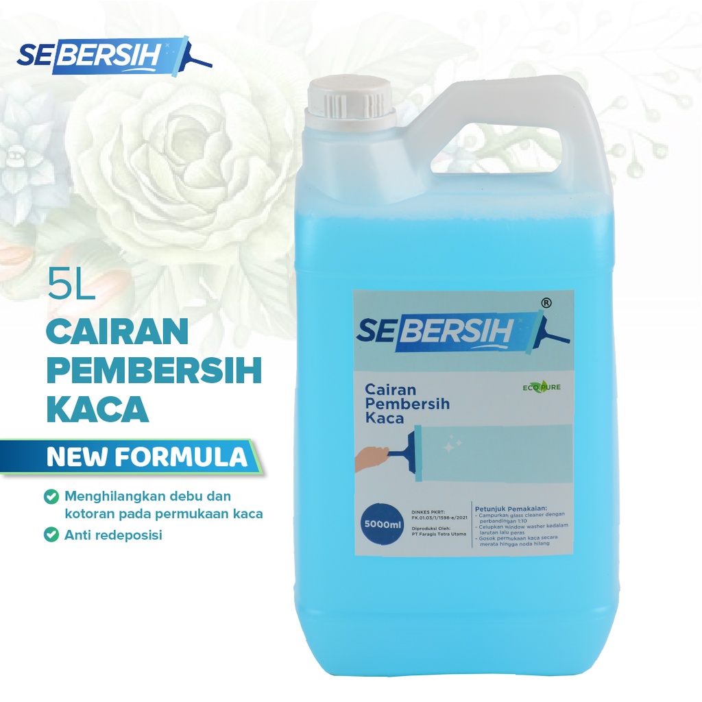 Jual SEBERSIH Cairan Pembersih Kaca/Glass Cleaner - 5 Liter(GOJEK/GRAB ...