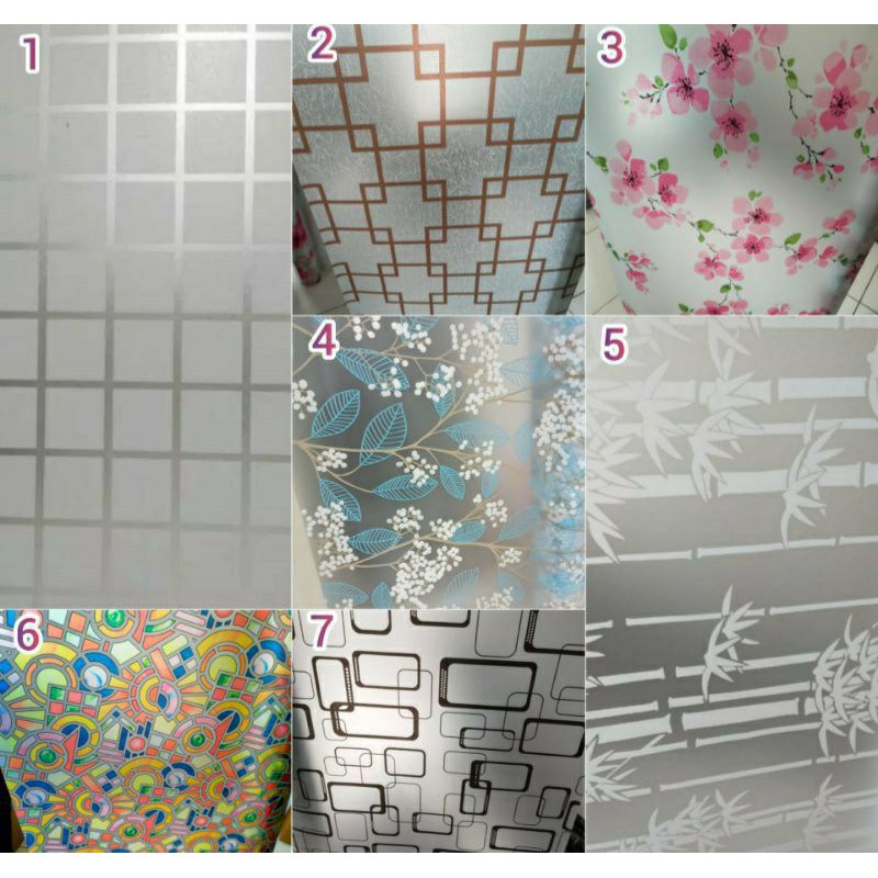 Jual STIKER KACA PREMIUM / STIKER WARNA / STICKER / STIKER KACA MOTIF ...