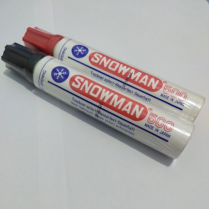 Jual Spidol SNOWMAN Permanent Jumbo Marker 500 (Hitam,Biru,Merah) Besar ...