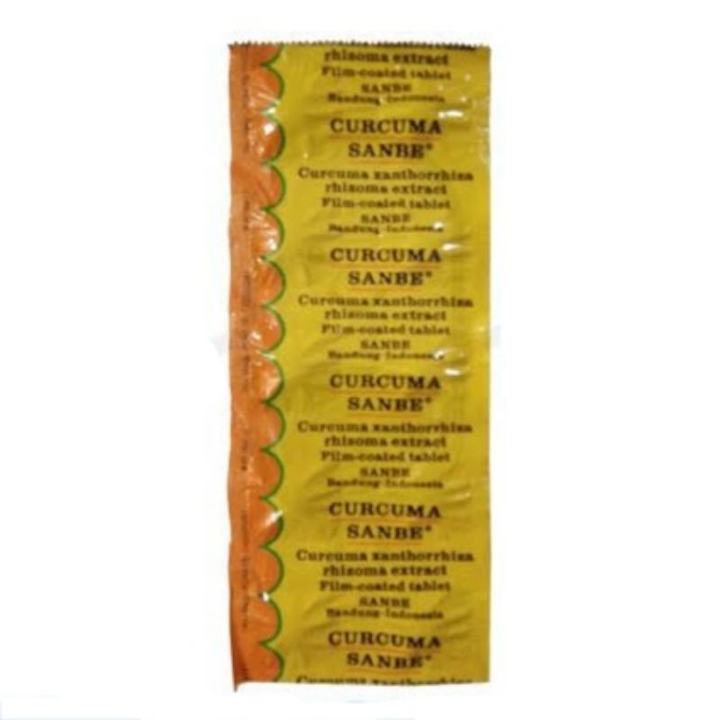 Jual curcuma sanbe 10's tablet isi 10 tab suplemen makanan / strip ...
