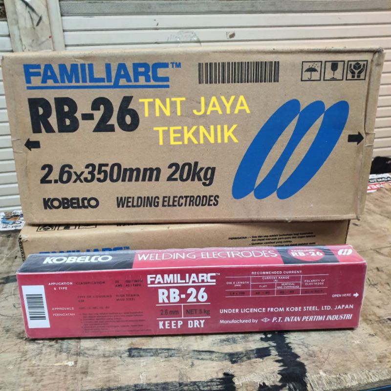 Jual KAWAT LAS KOBE RB26 2.6MM / KAWAT LAS BESI KOBE RB 2.6 MM AWS 6013 2.6MM | Shopee Indonesia