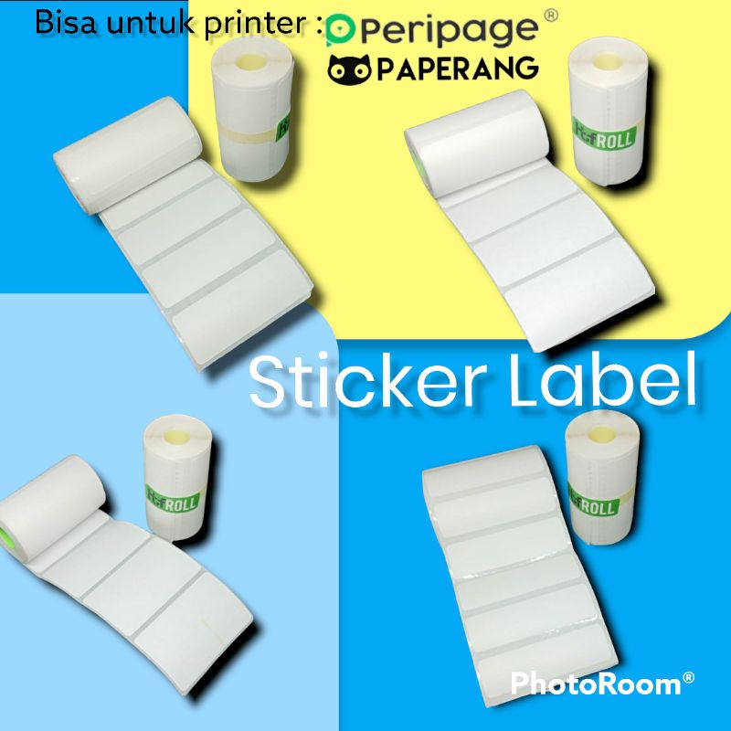 Jual Label stiker thermal untuk printer peripage A6 ukuran maks. 57 ...