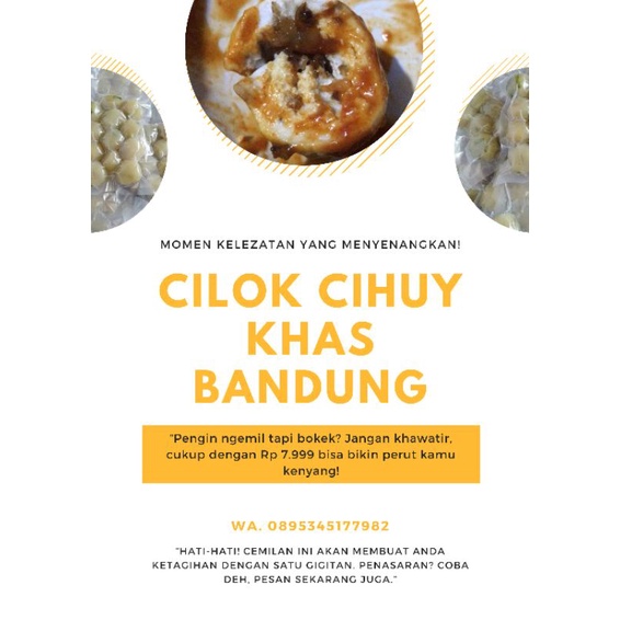 Jual CILOK CIHUY KHAS BANDUNG ISI JANDO/MAKANAN KHAS SUNDA/MAKANAN ...