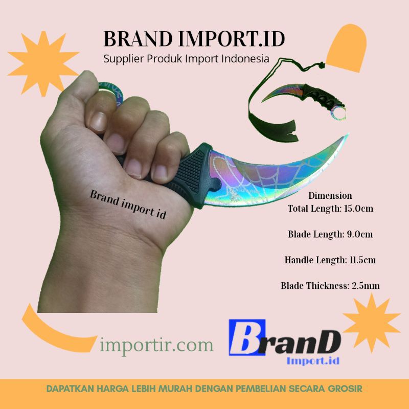 Jual (100% ORIGINAL) karambit ss go tactikal hijau laba-laba | Shopee ...