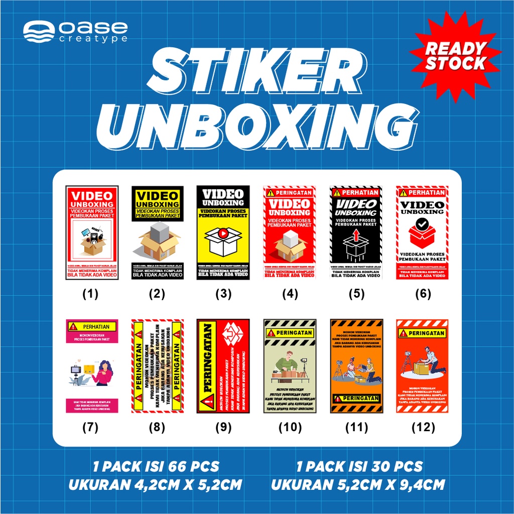 Jual STIKER UNBOXING, STIKER LABEL PENGIRIMAN OLSHOP, STIKER MURAH ...