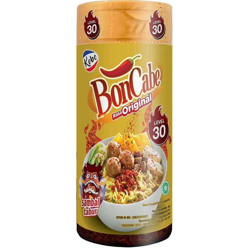 Jual BONCABE SAMBAL TABUR RASA ORIGINAL PEDAS EXTREEEM LEVEL 30/ BUBUK ...