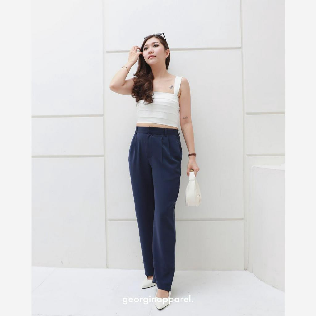 Jual GEORGINA - Kay Pants (Celana Panjang Bahan) | Shopee Indonesia