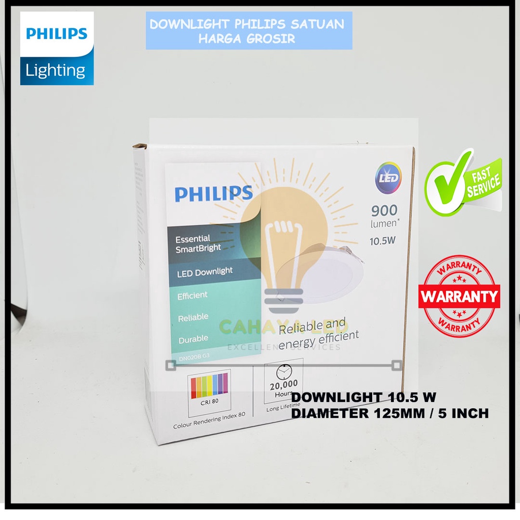 Jual Lampu Downlight PHILIPS LED DN020B G3 GEN3 4.5W / 10.5W / 14W / 18W / 23W / 4.5 WATT / 10.5 ...