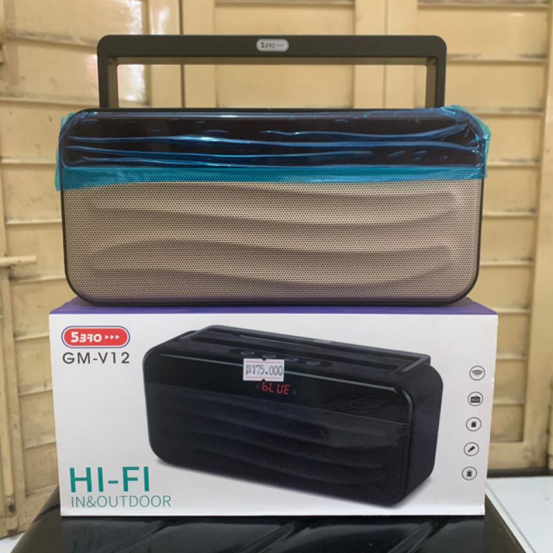 Jual MUSIK BOX SPEAKER BLUETOOTH WIRELESS HI-FI GM-V12 EXTRA BASS ...