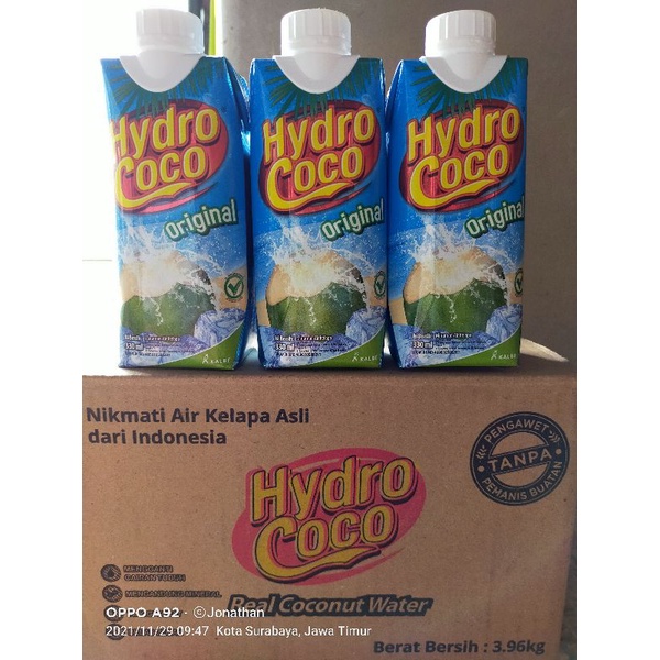 Jual hydro coco 330 ml isi 12 pcs | Shopee Indonesia