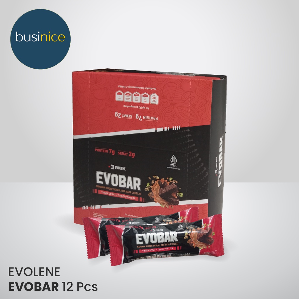 Jual Evolene Evobar 1 Box 12 Pcs Protein Bar Healthy Snack Protein Bar ...