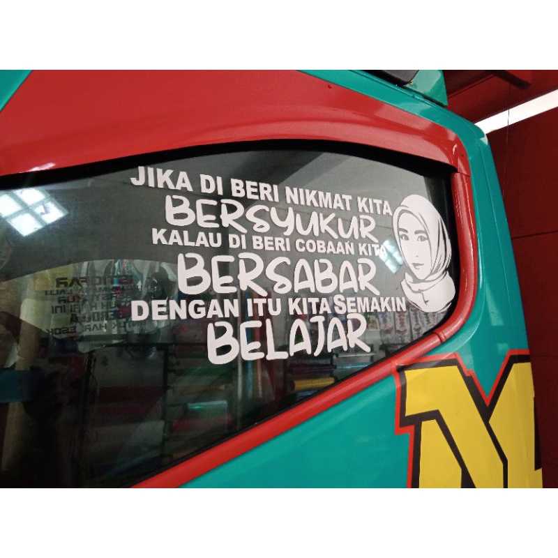 Jual Cutting Sticker kata kata kaca samping Truck dan pickup code x | Shopee Indonesia