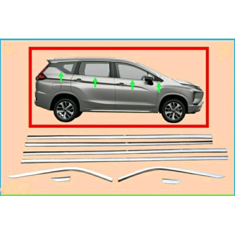 Jual List kaca samping chrome Xpander | Shopee Indonesia